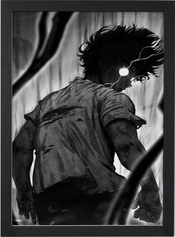 mob psycho 100 poster with frame mob psycho wall poster (Size_13x9.8 ...