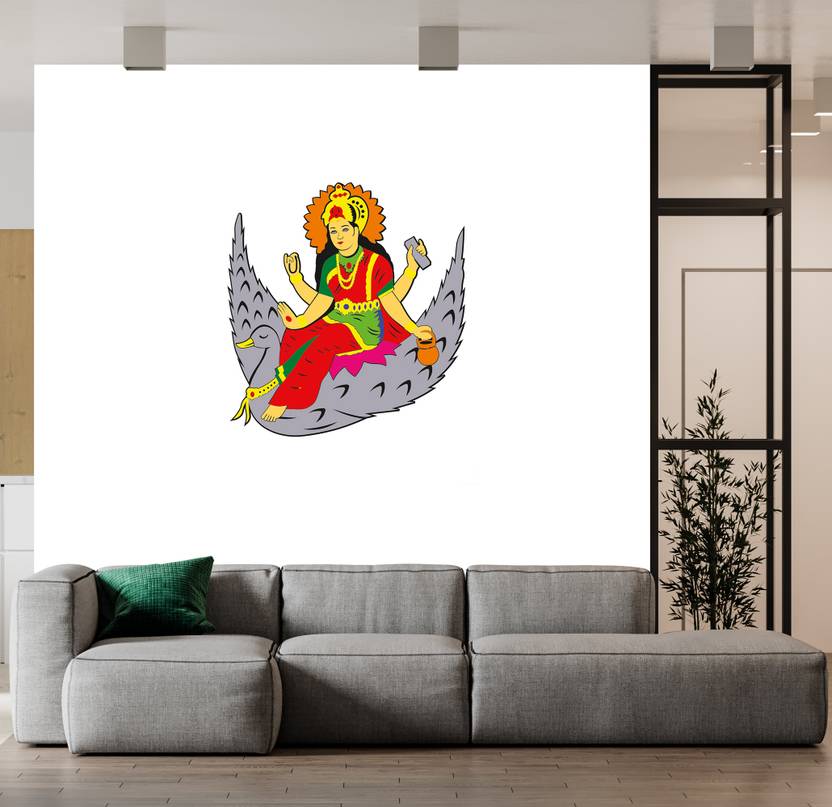 Goddess Brahmani Maa Self Adhesive Decorative Wall Sticker || (30cm X ...