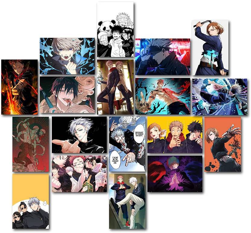 |Jujutsu Kaisen- Manga WALL DECOR | PACK OF 18 Manga wall collage kit ...