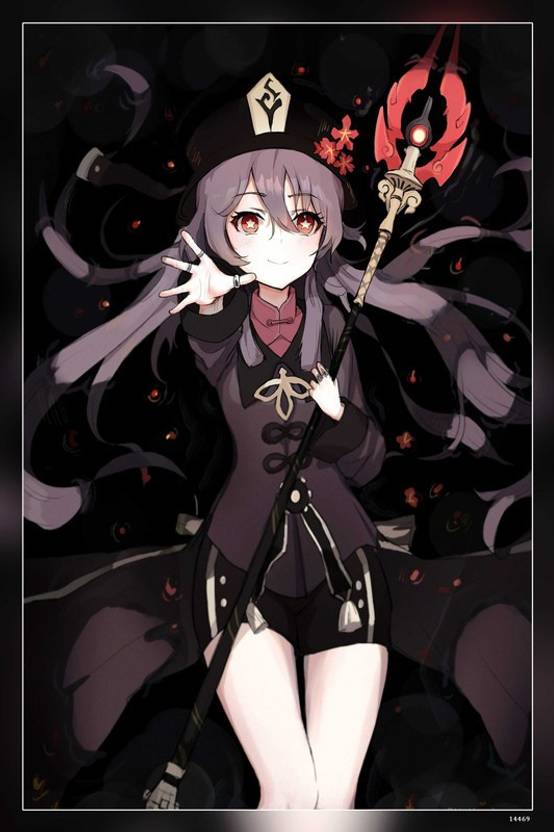 Genshin Impact Anime Girls Hutao Genshin Impact Matte Finish Poster ...