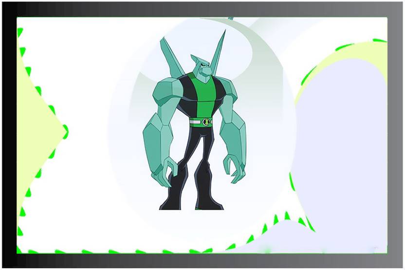 Ben 10 Poster with Frame Gloss Lamination M31 Paper Print - Animation ...