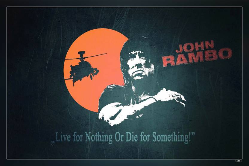 Movies John Rambo Sylvester Stallone Matte Finish Poster Paper Print ...