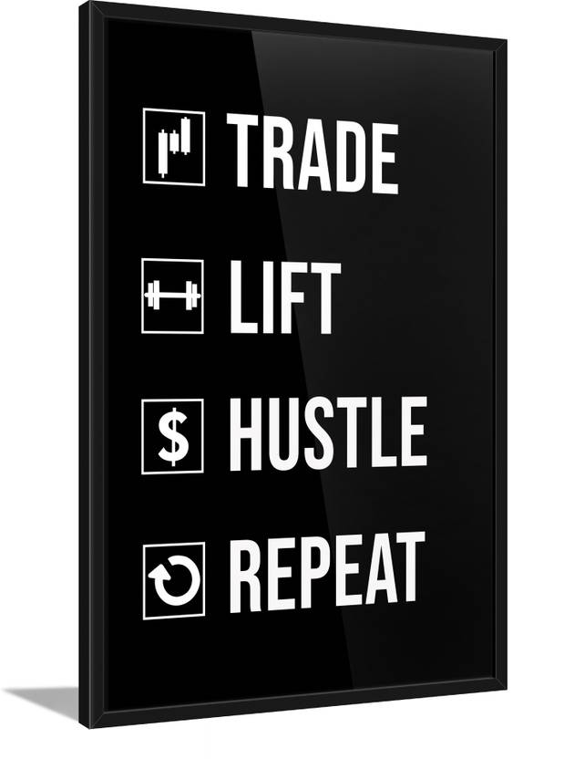 Trading Motivational Poster Wall Frame For Traders, Stock Market Quotes ...