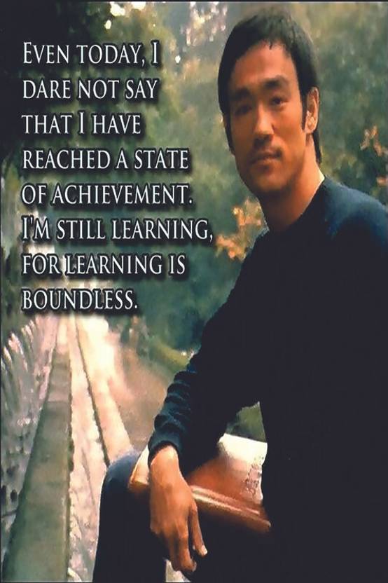 Bruce Lee Motivational Quote Poster on 300gsm Photogenic Paper With ...