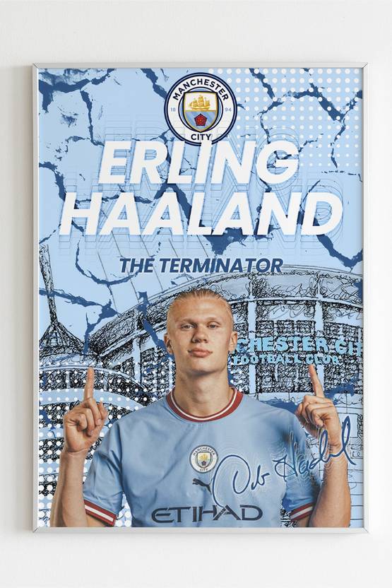 Manchester City Erling Haaland Poster A3 (13x19 Inches) Paper Print ...