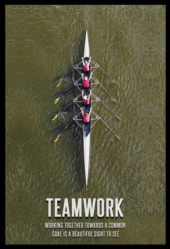 Poster Inspirational Quote Teamwork Working Together Towards A Common ...