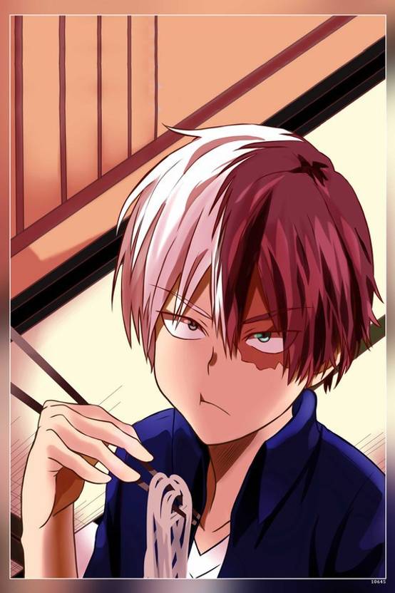 Boku No Hero Academia Todoroki Shouto Eating Anime Matte Finish Poster ...