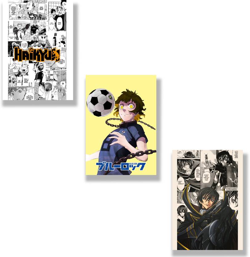 ANIME POSTERS - BLUE LOCK, HAIKYU, CODE GEAS(HIGH QUALITY A4 SIZE 210 ...