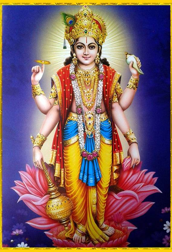 Poster Bhagwan Vishnu Ji sl-9418 (Wall Poster, 13x19 Inch, Matte Paper ...