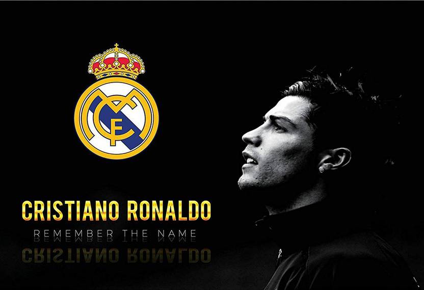 Poster Cristiano Ronaldo Black And White Fanart sl-12804 (LARGE Poster ...