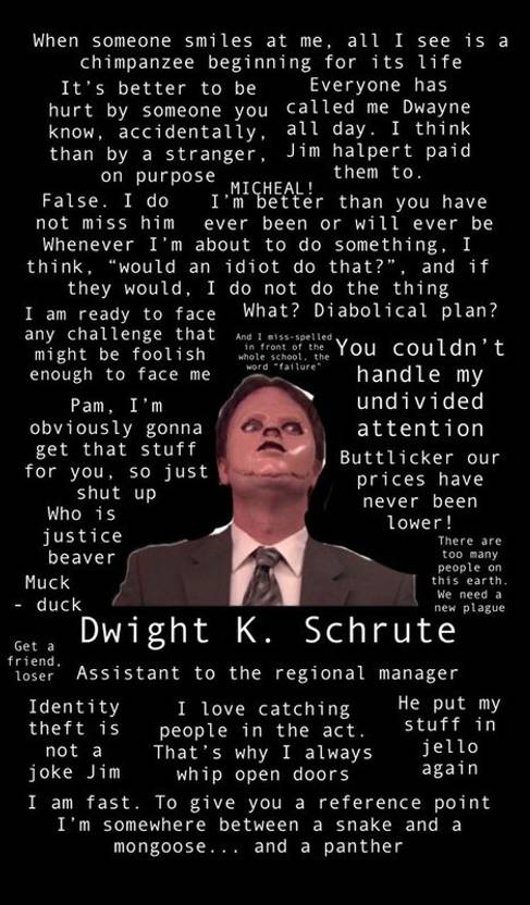 Dwight Schrute The Office Matte Finish Poster Paper Print - Animation ...