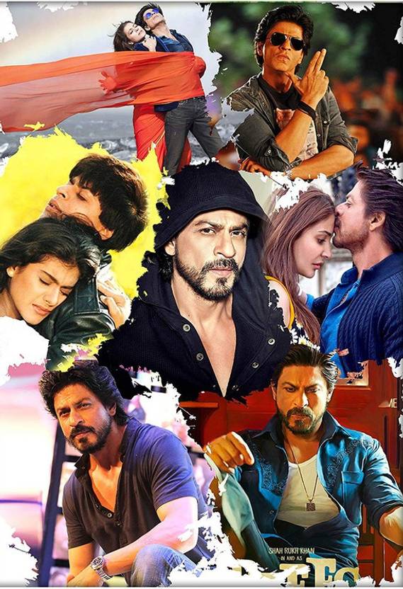 Poster Srk Shahrukh Khan Wall Collage (13x19 Inches, Wall Poster, Matte ...