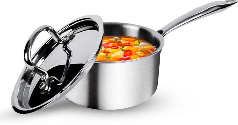 Usha Shriram Stainless Steel Patila/Tope With Handle & Lid| 1.4 L Sauce ...