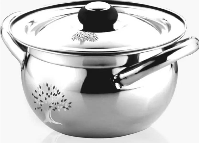 Shiswa Stainless Steel Handi Apple Biryani/Seving/Cooking/Bowl Handi ...