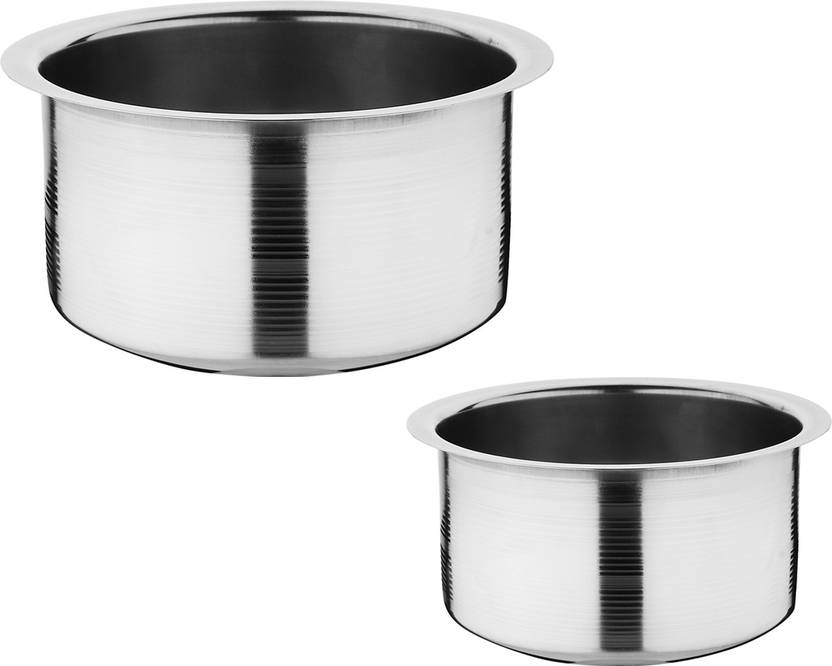 DOKCHAN STAINLESS STEEL METRO PATILA WITH STAINLESS STEEL LID Tope with ...