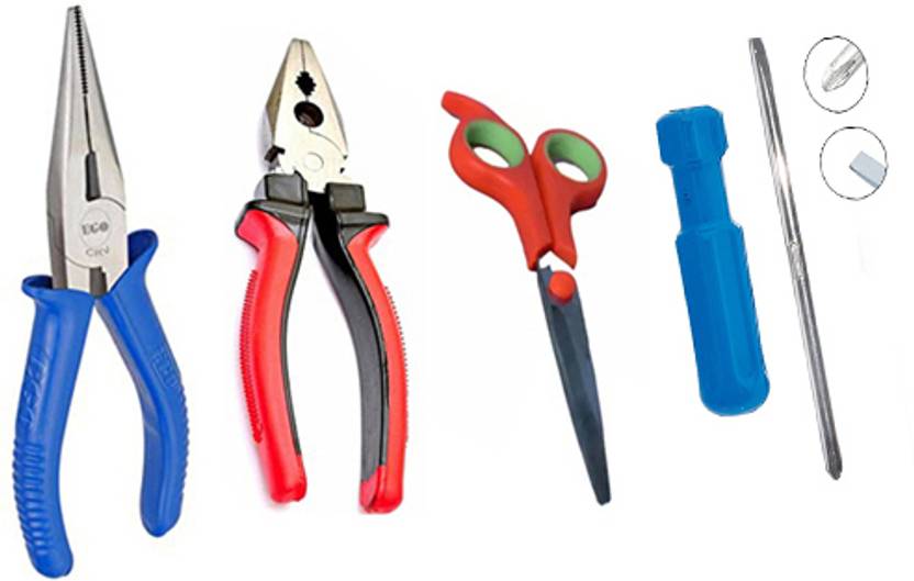 Red Champion Nose plier With Red plas And Hair Cut Scissor And 2in1 ...