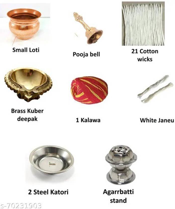 PRASHITA CREATION Daily use for Puja Needs kit of Pooja samagri Items ...