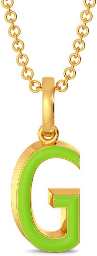 Melorra Melorra 18KT Green Grabs Gold Pendant 18kt Yellow Gold Pendant ...