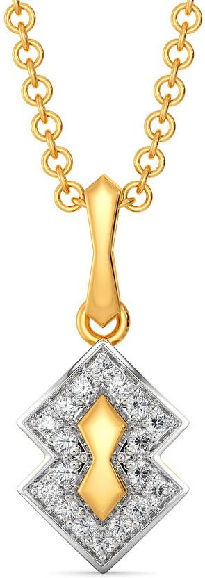 Melorra Bold Basics Diamond Pendant 18kt Diamond Yellow Gold Pendant ...