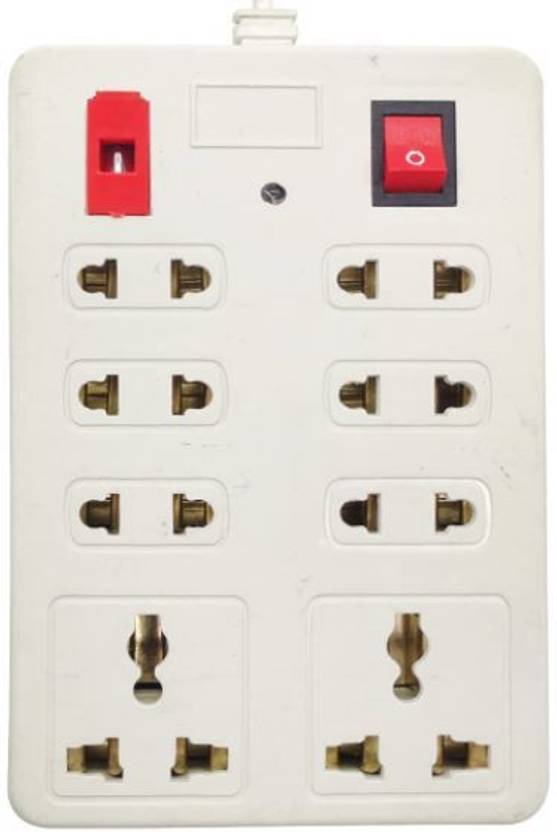 DEPOKE Multi Utility 8 Plug Point Strip (EXTENTION CORD) with Fuse ...