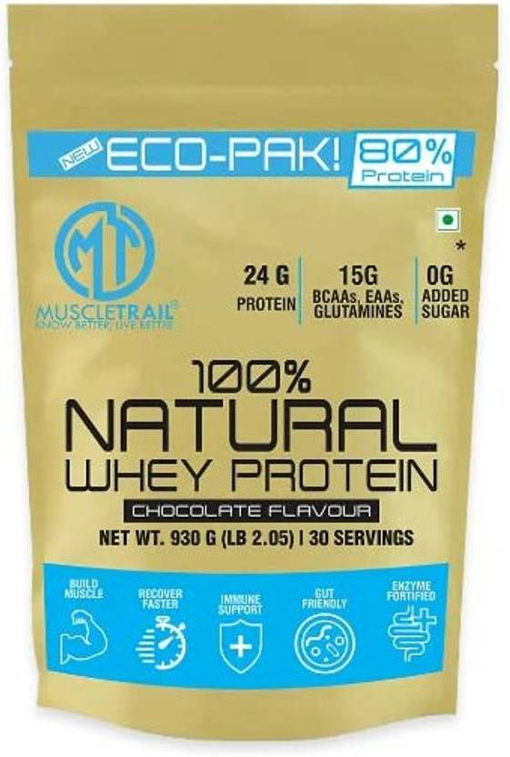Muscle Trail 100% Natural Whey Protein| New Launched ECO Pack (930g,30 ...