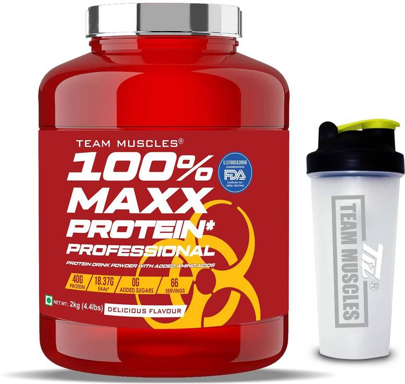 TEAM MUSCLES TM 100% Maxx Protein Professional(Vanilla) Whey Protein ...