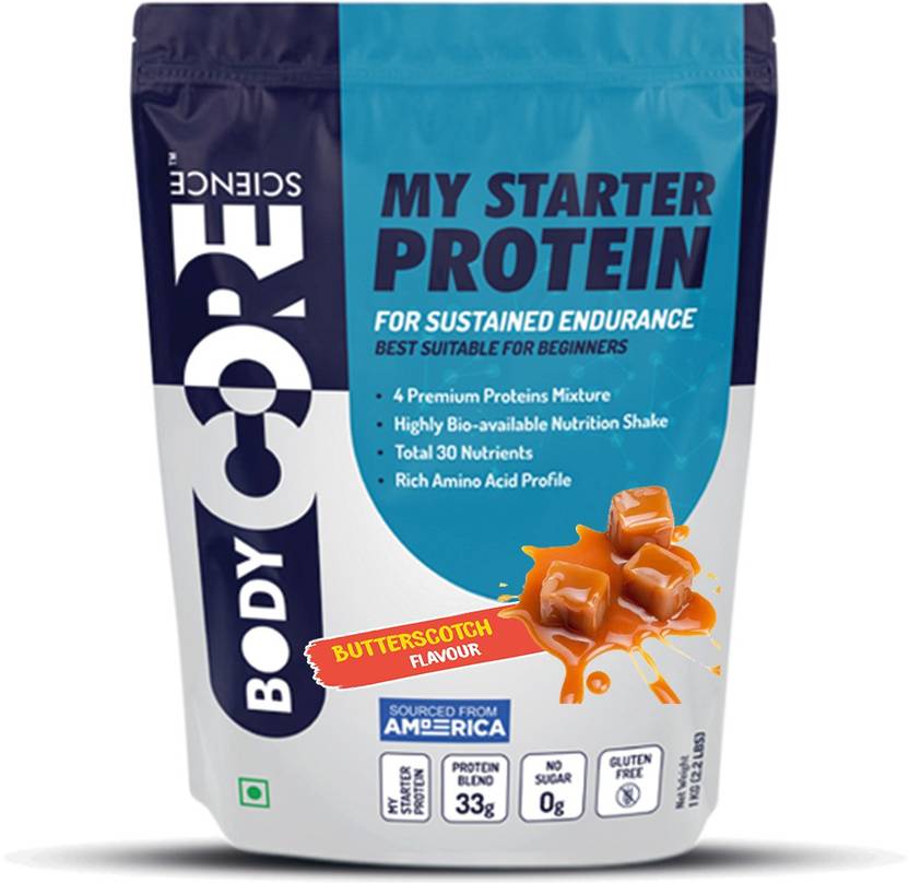 Body Core Science BCS My Starter Protein 1Kg Butter-Scotch Whey Protein ...