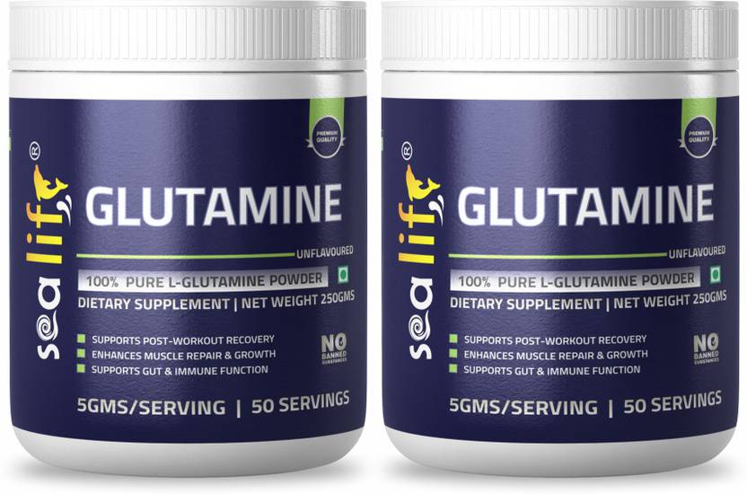 Sea life 100% Pure Glutamine Powder, Amino Acid for Muscle Growth ...