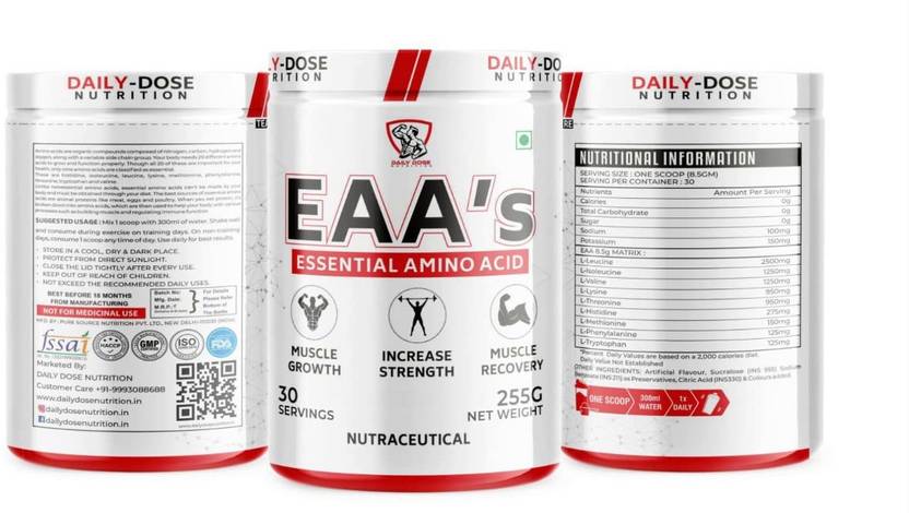 Daily Dose Nutrition Advanced EAA-BCAA For Muscle Growth, Reduce Muscle ...