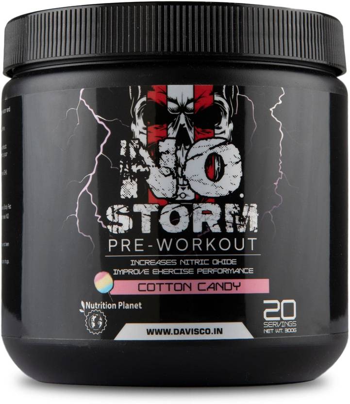 Nutrition Planet NO Storm Pre-Workout (Cotton Candy - 300g, 20 Servings ...