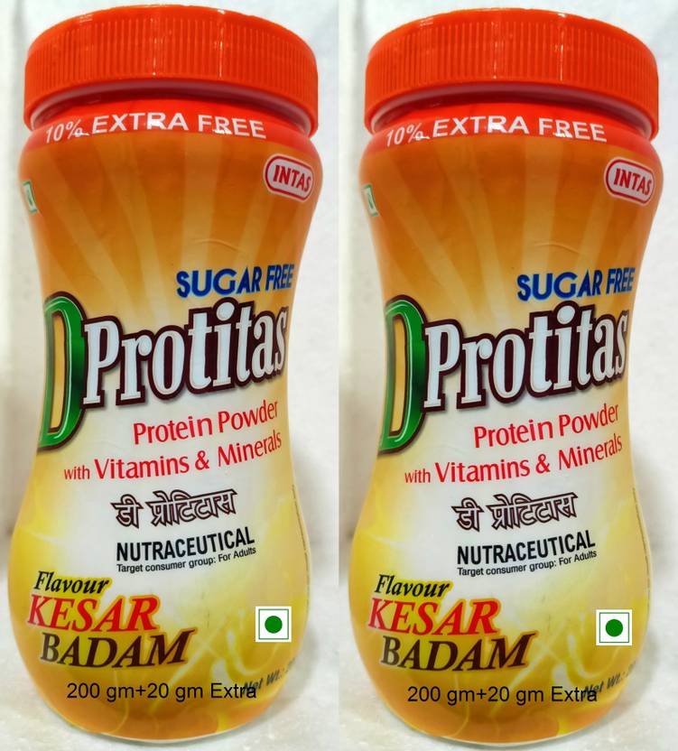 intas D PROTITAS WITH VITAMINS & MINERALS SUGAR FREE PROTEIN POWDER ...