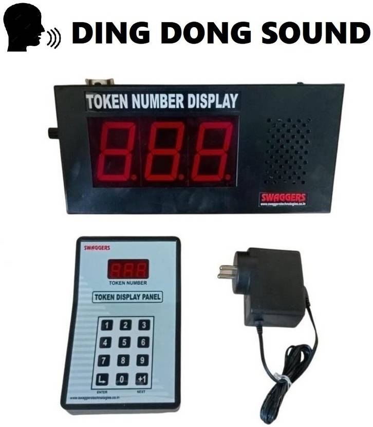 SWAGGERS 3 Digit Token Display Machine with Ding Dong Voice - 5 Meter ...