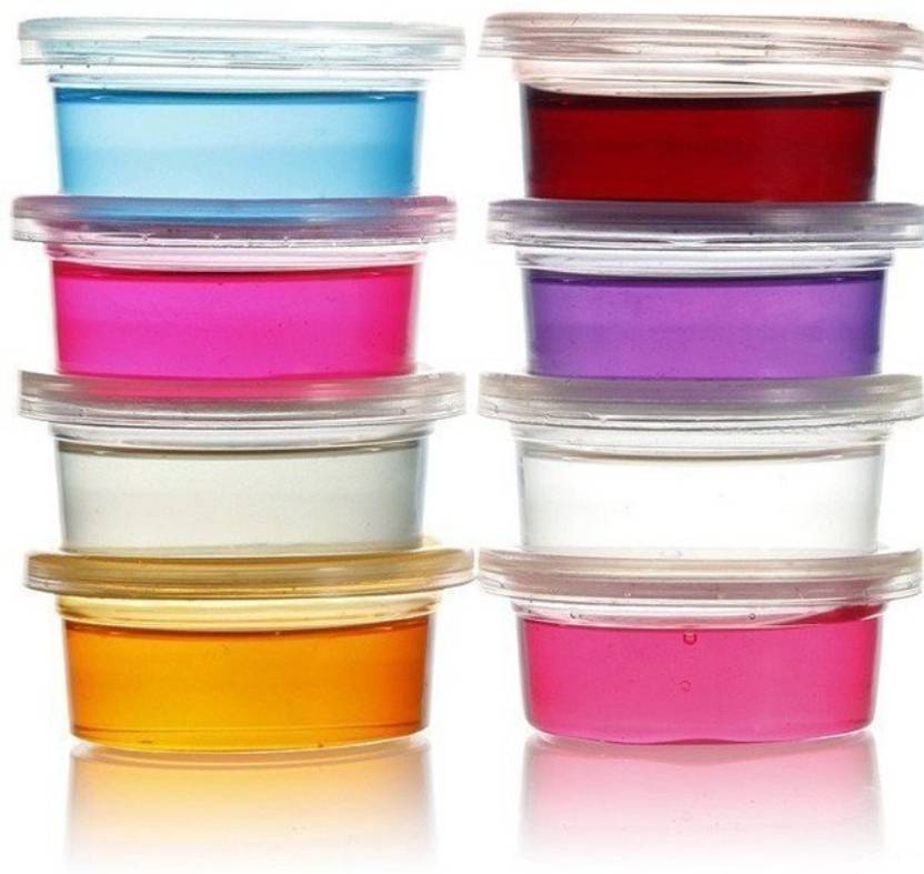 Bloomingworld toys Crystal Soft Clay and Slimes - Set of 6 Multicolor ...