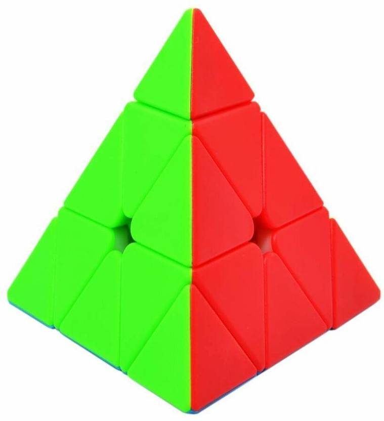 Omkar Traders Pyramid Cube 3x3 High Speed Stickerless Triangle Puzzle ...