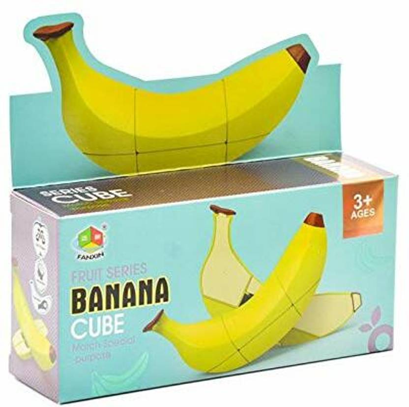 KET Banana Cube 3D Puzzle Stickerless fruitless Cube for kids /Boys ...