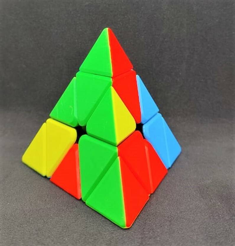 V India Sticker-Less Magic High Speed Pyramid Cube Puzzle - Sticker ...