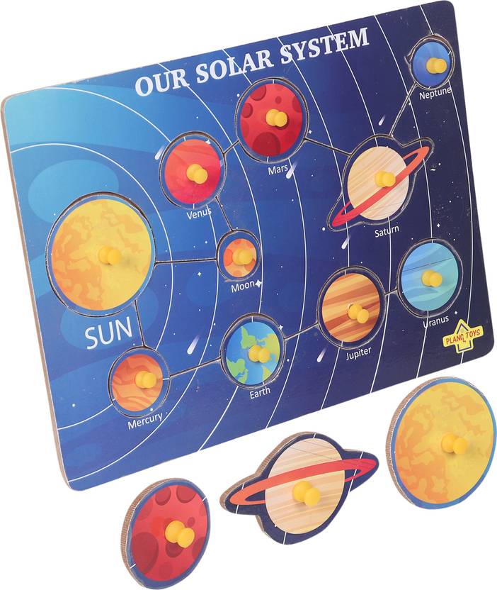 Plano Toys Wooden Puzzle with Knobs Educational and Learning Toy for ...