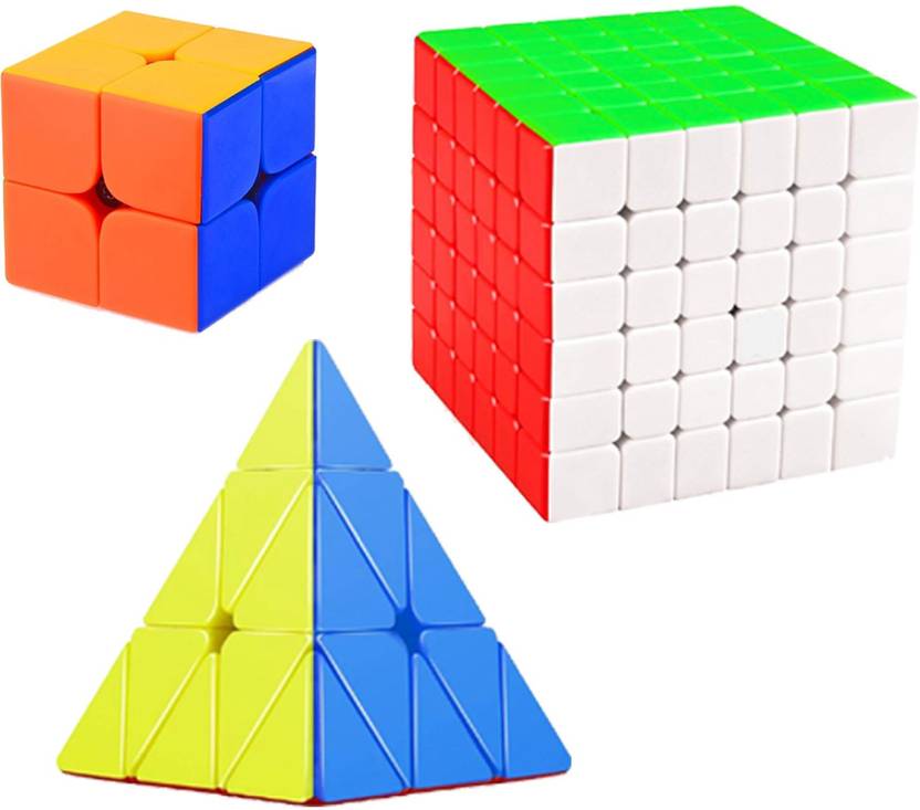 Vaniha Cube Combo Set of 2X2, 6X6,Pyraminx High Speed Stickerless Magic ...