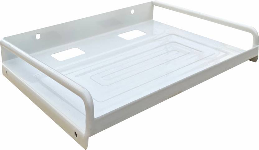 YAJNAS White Color Wall Mounted Set-Up Box Stand With Metal Side ...