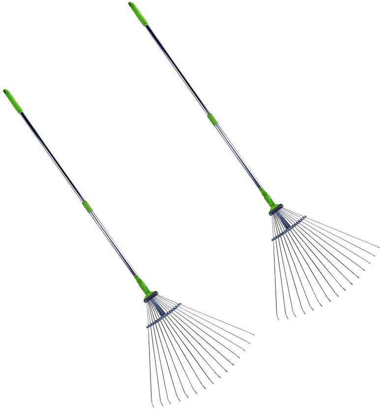 Sharpex Telescopic Metal Adjustable Rake for Quick Clean Up of Lawn ...