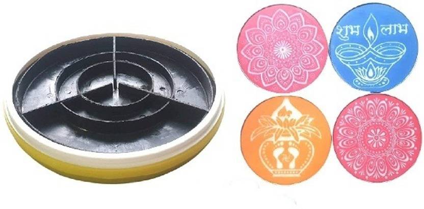 Luckypot 90 Degree Magic Rangoli Stencil Box/Designing Stencil For ...