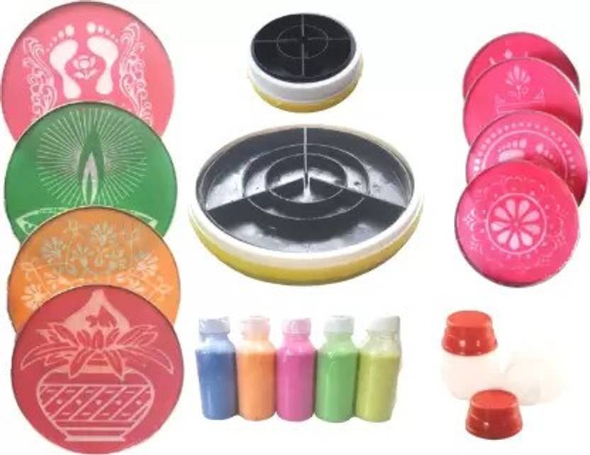 prisma collection Rangoli Stencils, Rangoli Colour Bottles Rangoli Tool ...