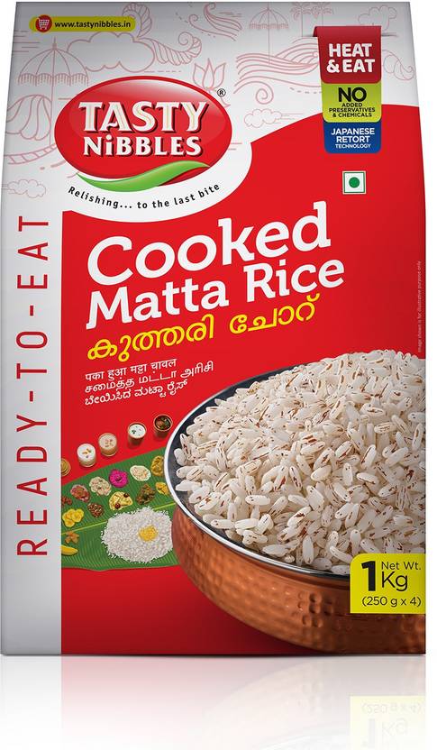 Tasty Nibbles Ready to Eat Cooked Matta Rice (250g x4) 1 kg Price in ...