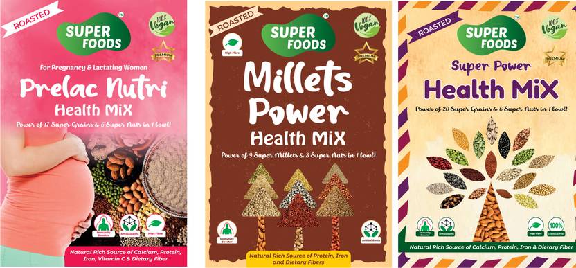 Super Foods . Super Power , Millets Power & Prelac Nutri mix 1500 g ...