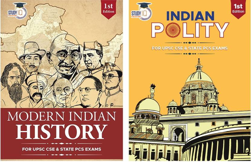 Modern Indian History & Indian Polity For UPSC CSE 2023 Prelims & Mains By Study IQ (Set Of 2 ...