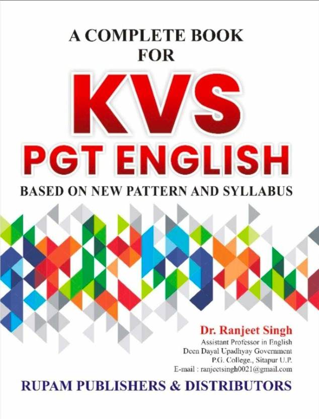A Complete Book For KVS PGT English Based On New Pattern And Syllabus ...