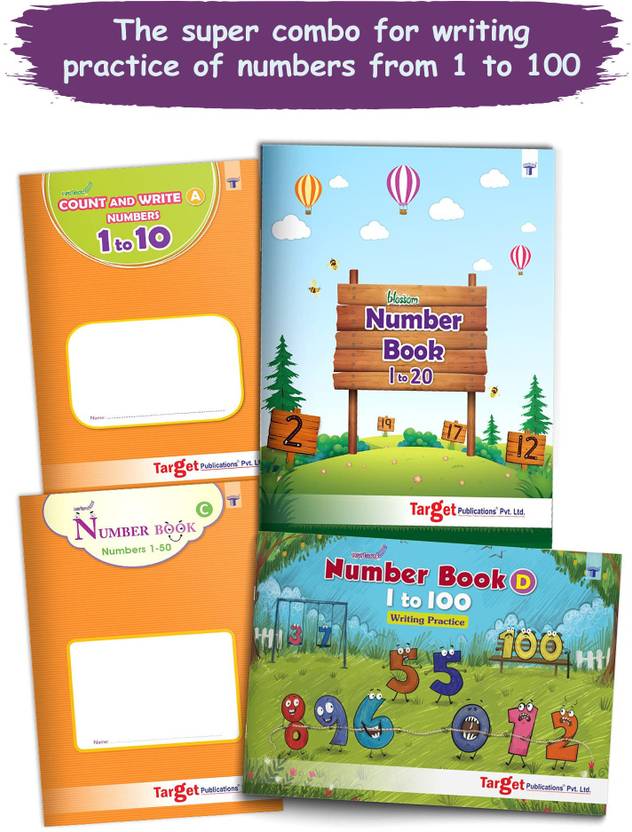 Number Writing Books For Kids 1 To 100 | LKG Writing Books | 2 To 5 ...