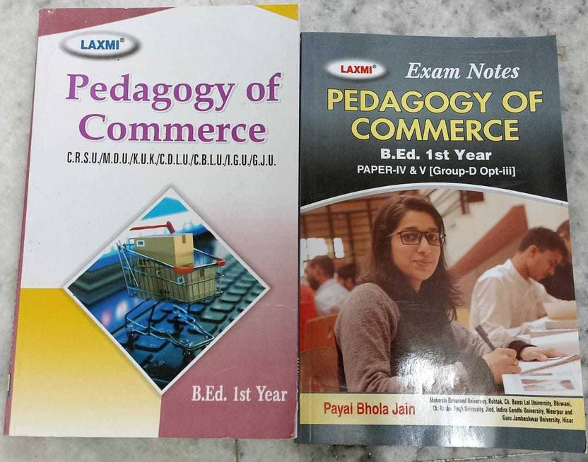 Pedagogy Of Commerce In English B.ed 1st Year Book With Exam Notes For ...