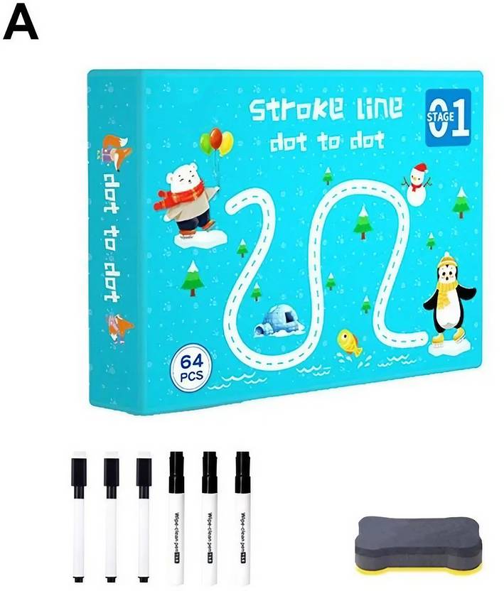 KIDOCA® Magic Book For Kids Tracing Pencil|Pen Control Reusable ...