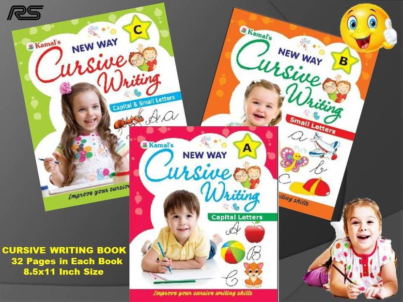 Cursive Writing Book For Kids Age 4 To 6 Years | Small, Capital And ...
